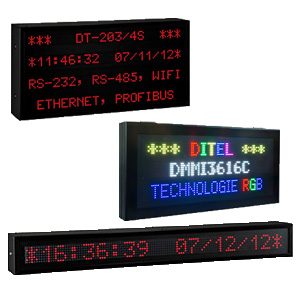 Large Alphanumeric Displays - DITEL - Control Devices TH